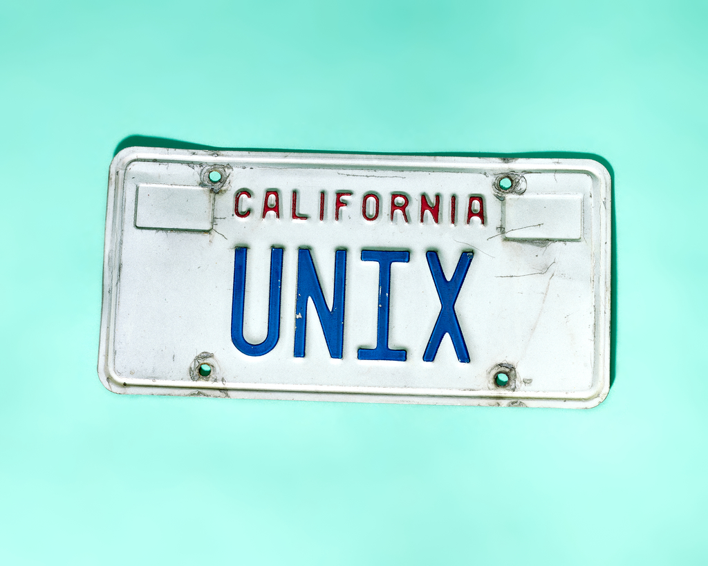 Unix License Plate (California)